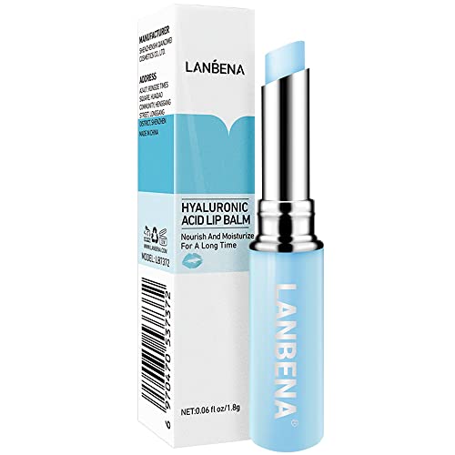 LANBENA Hyaluronic Acid Lip Balm Moisturizing Lips Reduce Fine Lines Relieve Dryness Long-Lasting Protection Nourishing Lip Care (1.8g / 0.06 fl oz)