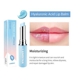 LANBENA Hyaluronic Acid Lip Balm Moisturizing Lips Reduce Fine Lines Relieve Dryness Long-Lasting Protection Nourishing Lip Care (1.8g / 0.06 fl oz)