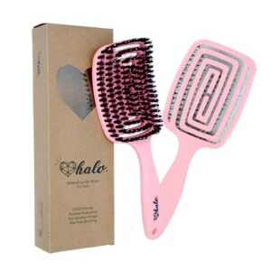 detangling hair brush for kids. tear free brushing for sensitive kids. best pain free brush voted by kids. soft boar and nylon bristles.