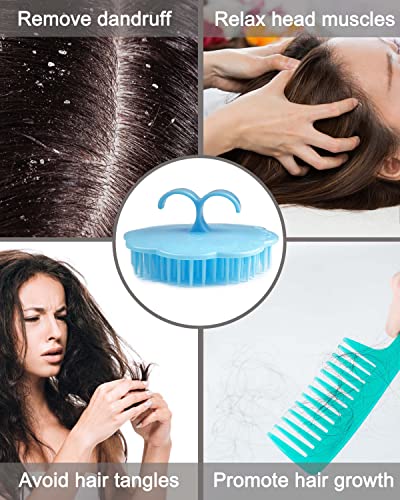 DF DUALFERV Hair Scalp Massager Shampoo Brush, 6 Pcs Scalp Brush Shower, Soft Scalp Scrubber for Dandruff, Scalp Exfoliator Brush for Adults, Children and Pets