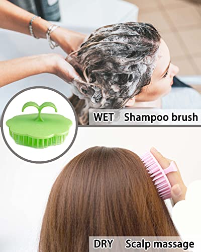 DF DUALFERV Hair Scalp Massager Shampoo Brush, 6 Pcs Scalp Brush Shower, Soft Scalp Scrubber for Dandruff, Scalp Exfoliator Brush for Adults, Children and Pets