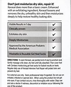 Kerasal Intensive Foot Repair Skin Healing Ointment, 1 Oz and Moisturizing Gel Socks, One Pair (Packaging May Vary)