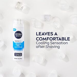 NIVEA MEN Sensitive Cooling Shave Gel with Chamomile and Seaweed Extracts, 3 Pack of 7 Oz Cans