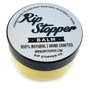 rip stopper balm for gymnastics 2oz | athlete hand care helps repair skin rips, tears and prevent blisters | 100% natural | promote healing damaged, dry or cracked hand & finger skin