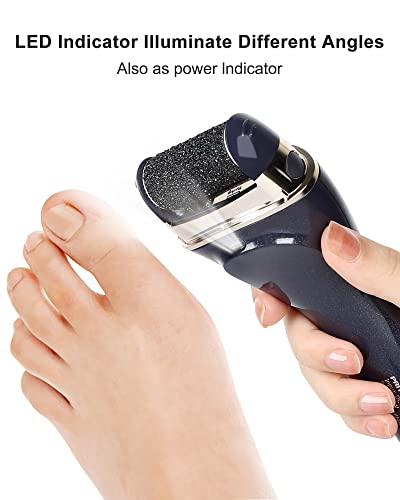 Electric Feet Callus Removers Rechargeable, Portable Electronic Foot File Pedicure Tools, Electric Callus Remover Kit, Professional Pedi Feet Care for Dead, Hard Cracked Dry Skin Ideal Gift (Black)