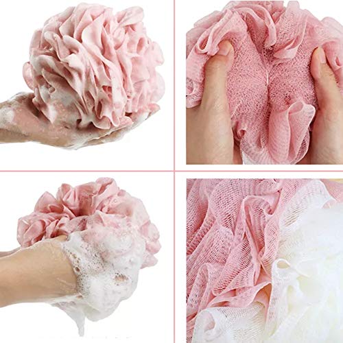 10-Pack Bath Loofah Shower,Colorful Exfoliating Body Scrubber,Mesh Pouf Body Wash,Eco-Friendly Loofah Bath Sponge for Women,Men and Kids Bathroom