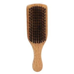 Bristles Beard Brush, Beard Brush Double Sided Rubber Wood Handle Easy Controlling for Men for Smoothing