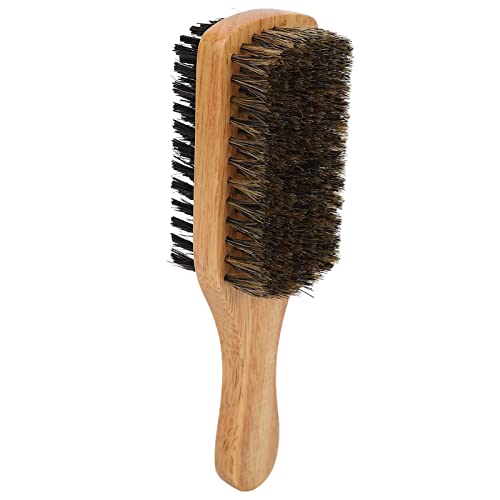 Bristles Beard Brush, Beard Brush Double Sided Rubber Wood Handle Easy Controlling for Men for Smoothing