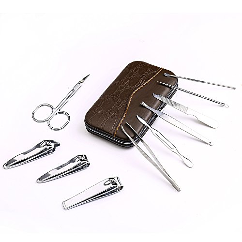 10 PCS Manicure Pedicure Set Nail Clippers - Stainless Steel Manicure Kit - Tools for Nail, Cutter Kits -Perfect Gift for Women or Men， Includes Cuticle Remover Professional Nail Kit with Portable Tra