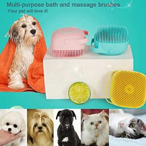 OTAVILEM Body Scrubber with Soap Dispenser for Shower, 3 Pack Silicone Exfoliating Brushes, Soft Body Exfoliator, Bath Loofah for Babies, Kids, Women, Men and Pets, 3 Colors