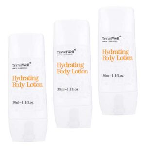 travelwell hotel travel size guest body lotion 1.0 fl oz/30ml, individually wrapped 50 bottles per box | travel size toiletries | hotel toiletries bulk set