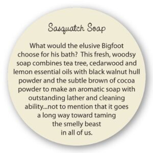 Seattle Sundries | Sasquatch Soap Bar Natural Skin Care, 1 (4oz) Handmade Soap Bar in a Recyclable Travel Tin, Woodsy Scent - Camp & Bigfoot Gift Idea.