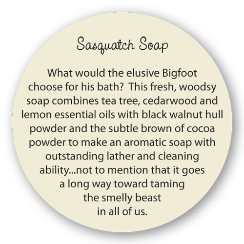 Seattle Sundries | Sasquatch Soap Bar Natural Skin Care, 1 (4oz) Handmade Soap Bar in a Recyclable Travel Tin, Woodsy Scent - Camp & Bigfoot Gift Idea.