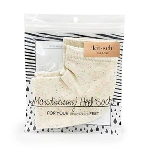 Kitsch Moisturizing Spa Socks - Gel Socks for Cracked Heel Repair | Heel Socks for Dry Cracked Feet | Dry Feet Treatment for Women | Cracked Feet Treatment | Toeless Socks for Women | Foot Care