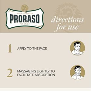 Proraso After Shave Balm for Men, Sensitive Skin Moisturizer with Oatmeal and Green Tea, 3.4 Fl Oz (Pack of 1)