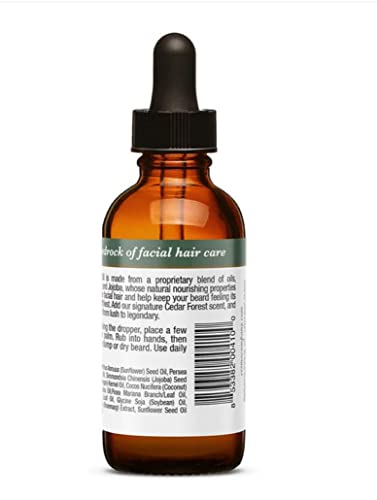 Cremo Beard Oil, Revitalizing Cedar Forest, 1 fl oz - Restore Natural Moisture and Soften Your Beard To Help Relieve Beard Itch