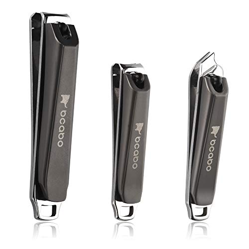 Bcabo Professional 9Pcs Nail Clippers Set, Premium Fingernail Toenail Clipper with Nail File, Toe Nail kit Tool