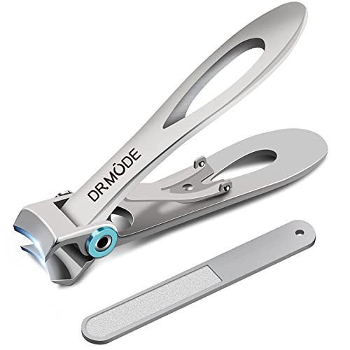 Nail Clippers for Thick Nails - DR. MODE 15mm Wide Jaw Opening Extra Large Toenail Clippers Cutter with Nail File for Thick Nails, Heavy Duty Fingernail Clippers for Men, Seniors