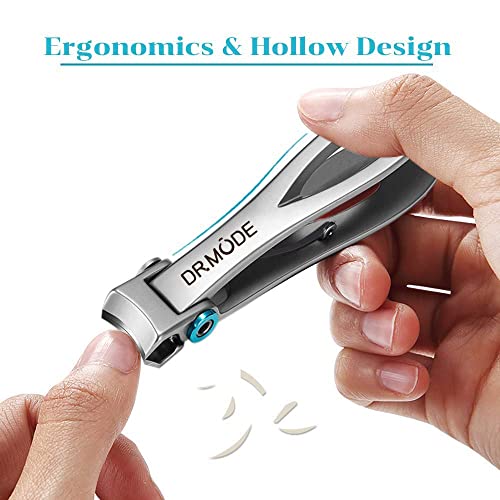 Nail Clippers for Thick Nails - DR. MODE 15mm Wide Jaw Opening Extra Large Toenail Clippers Cutter with Nail File for Thick Nails, Heavy Duty Fingernail Clippers for Men, Seniors