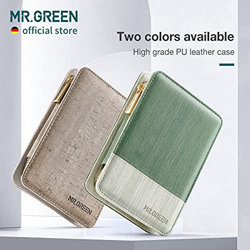 MR.GREEN Manicure Sets Pedicure Kits Stainless Steel Nail Clipper Personal Care Tools with PU Leather Case ( Green)