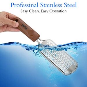 Professional Pedicure Foot File, Colossal Stainless Steel Detachable Foot Scrubber, Hard Skin Removers Pedicure Rasp for Wet and Dry Feet