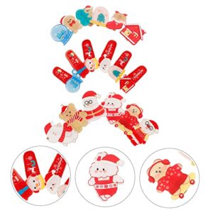 Kisangel 18pcs Holiday Snowman Clip Xmas Man Party Stuffers Clips Gingerbread Pins Santa Farmhouse Barrettes Cute Cartoon Clasp Head Women Rabbit Stocking Duckbill Pin Barrette Grip