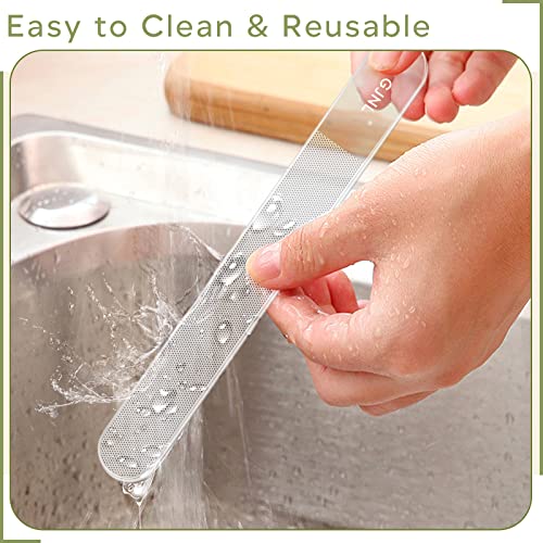 2Pcs Glass Nail Files & 2Pcs Nano Glass Files - Gifts for Women Wife Professional Glass File with Case, Double Sided Upgrade Glass File for Natural Nails