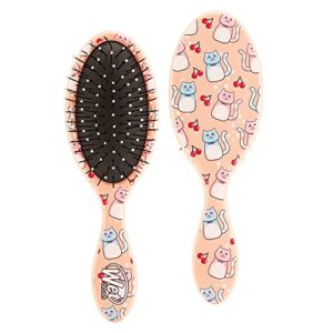 wet brush kids detangler hair brushes – kitty cherry, sweet treats – mini detangling brush with ultra-soft intelliflex bristles glide through tangles with ease – pain-free comb for all hair types