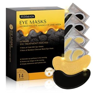 under eye patches (14 pairs) under eye mask skincare for adults dry eyes,eye masks for dark circles and puffiness,eye patch