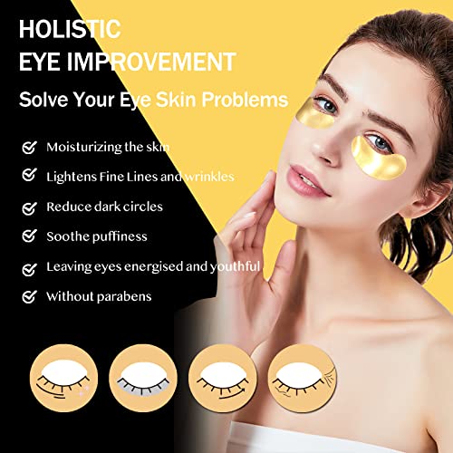 Under Eye Patches (14 Pairs) Under Eye Mask Skincare for Adults Dry Eyes,Eye Masks for Dark Circles and Puffiness,Eye Patch