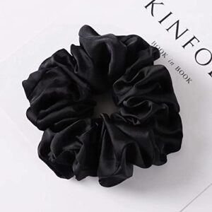 6 Pieces Satin Silk Scrunchies for hair, Big Hair Scrunchies Satin Hair Ties Ponytail Holder No Hurt Your Hair