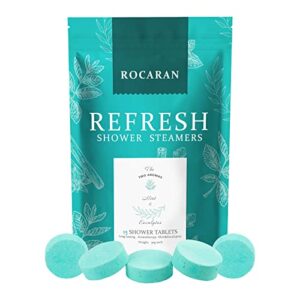 ROCARAN Aromatherapy Shower Steamers Tablets: 15PCS Natural Shower Bombs Pack for Home Spa | Stress Relief | Sinus Relaxing | Gift Set | Vapor Bath