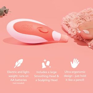 Pedi Peach Precise Pedi Professional Pedicure Kit, Powerful Electric Callus & Corn Remover Foot Scraper, Foot Care Tool for Dead & Cracked Skin, Portable Electronic Foot File