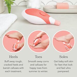 Pedi Peach Precise Pedi Professional Pedicure Kit, Powerful Electric Callus & Corn Remover Foot Scraper, Foot Care Tool for Dead & Cracked Skin, Portable Electronic Foot File