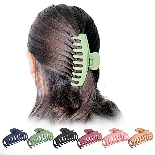 OWIIZI Big Claw Clips, 4.3″ Matte Large Hair Claw Clips Non-Slip Ponytail Jaw Barrette Strong Hold Banana Jumbo Claw Clips for women Long Thick Hair(Single piece)