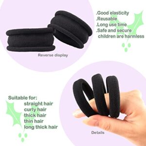 Hair Ties Bands Hair Ties Seamless for Women Elastic Hair Band for Women'S Hair Cotton Ponytail Hair Ties Hair Tie for Thick Hair 20pcs Black No Damage Hair Ties. 1pcs Rattail Comb Combs, 1pcs Compact Small Travel Mirror. Gifts for Mom.