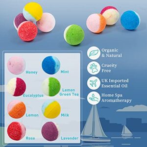 Bath Bombs for Kids with Surprise Toy Inside, Colorful Handmade Natural Bath Ball with Professionals Career Figurine, Children Moisturizing SPA Fizzy Bath Bomb with Coconut Oil Gift Set for Girl Boy