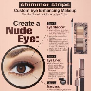 Physicians Formula Shimmer Strips Custom Eye Enhancing Kit with Eyeshadow, Eyeliner & Mascara, Nude