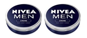 2x nivea men creme cream face hand body moisturiser dry skin 75ml tin by nivea