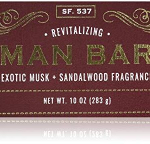 San Francisco Soap Company Revitalizing Man Bar, Exotic Musk & Sandalwood, 10 Ounce