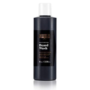 scotch porter moisturizing beard wash for men | cleanses, softens & hydrates for healthier beard | formulated with non-toxic ingredients, free of parabens, sulfates & silicones | vegan | 8oz bottle