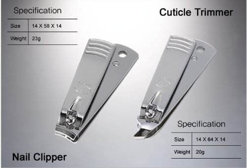 Korean Nail Clippers! Three Seven (777) Travel Manicure Grooming Kit Nail Clipper Set (6 PCs, 60KC), MADE IN KOREA, SINCE 1975