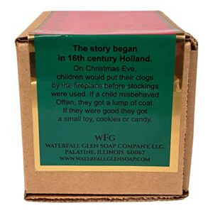 WFG WATERFALL GLEN SOAP COMPANY, LLC, charcoal Lump of Coal soap with cocoa butter, body soap, natural soap, vegan soap