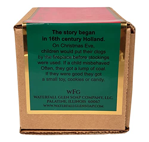 WFG WATERFALL GLEN SOAP COMPANY, LLC, charcoal Lump of Coal soap with cocoa butter, body soap, natural soap, vegan soap