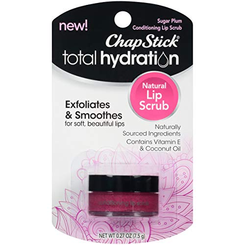 ChapStick Total Hydration Sugar Plum Flavor Conditioning Lip Scrub and Lip Exfoliator Jar - 0.27 Oz