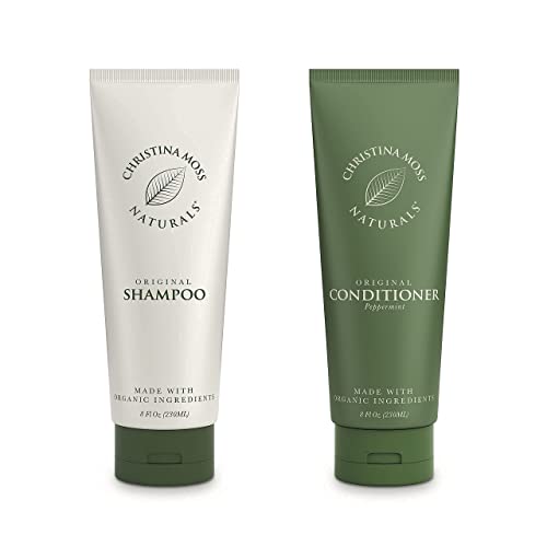 Christina Moss Naturals Save 10% on Hair Shampoo and Conditioner Set For Men & Women – Organic Aloe & Essential Oils, Sulfate Free, Vegan, Non-Toxic