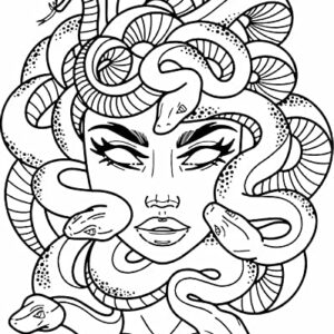 Dopetattoo 6 Sheets Fake Tattoos Medusa Tattoo Temporary Tattoos Suitable for Adult Women Men for Children Boys and Girls