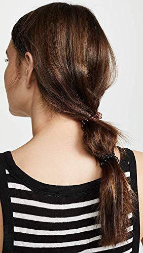 Kitsch Spiral Hair Ties for Women - Waterproof Teleties & Ponytail Holders for Teens | Stylish Phone Cord Hair Ties & Hair Coils for Girls | Coil Hair Ties for Thick Hair & Thin Hair, 4 Pcs (Brunette)