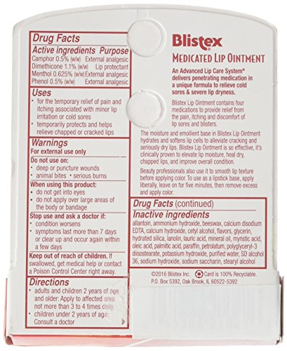 Blistex Medicated Lip Ointment 0.21 oz (Pack of 6)