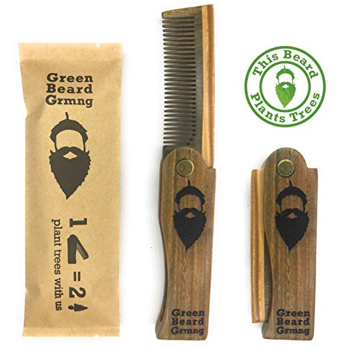 Tree-mendous Sandalwood Folding Comb - Durable Pocket Combs that Plant Trees by Green Beard Grmng